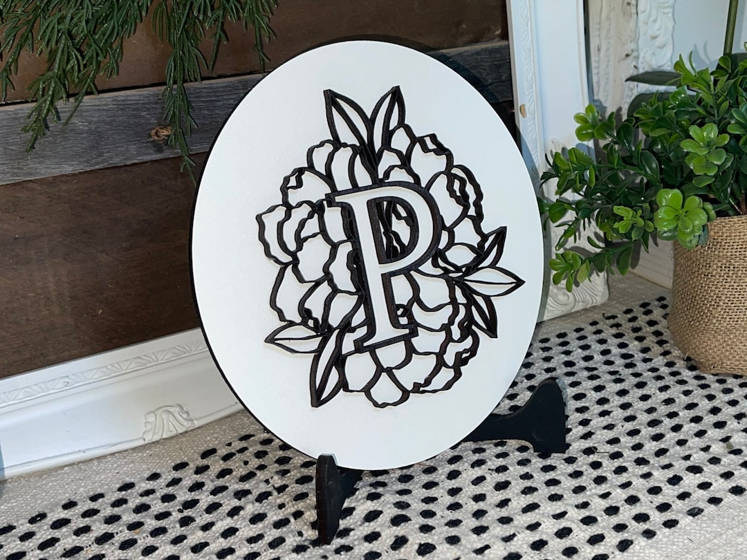 Last Name Initial Sign Last Name Wood Sign Last Name Decor - Etsy