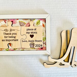 Puzzle Sign Gift for Teacher Teacher Appreciation Gift Thank You Gift ...