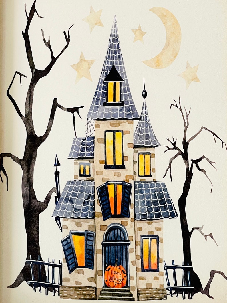 Haunted House Wooden Sign Halloween Decor Gift for Fall - Etsy