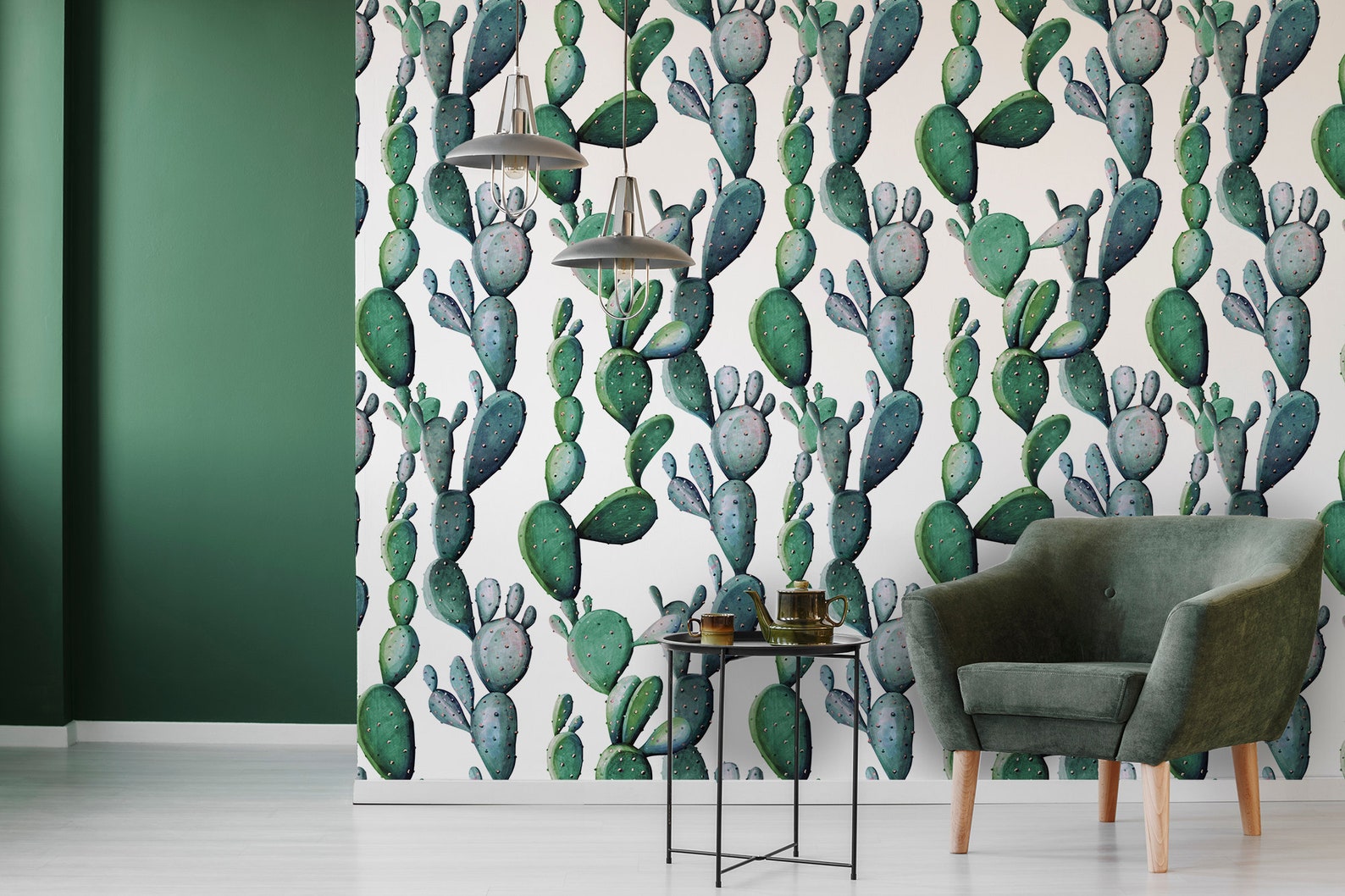 Watercolor Cactus Wall Decal, Cactus Pattern, Cactus Print, Cactus ...