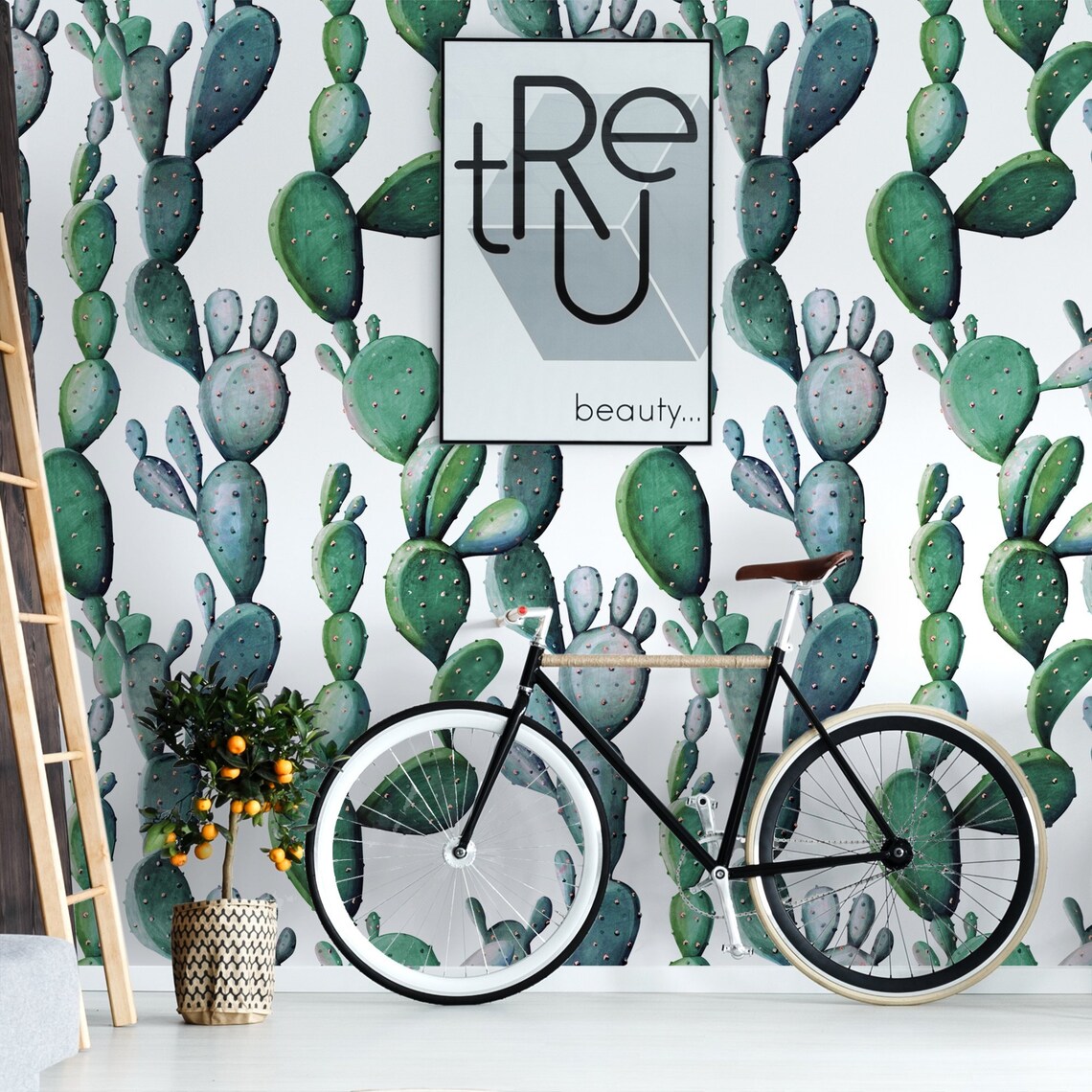 Watercolor Cactus Wall Decal, Cactus Pattern, Cactus Print, Cactus ...