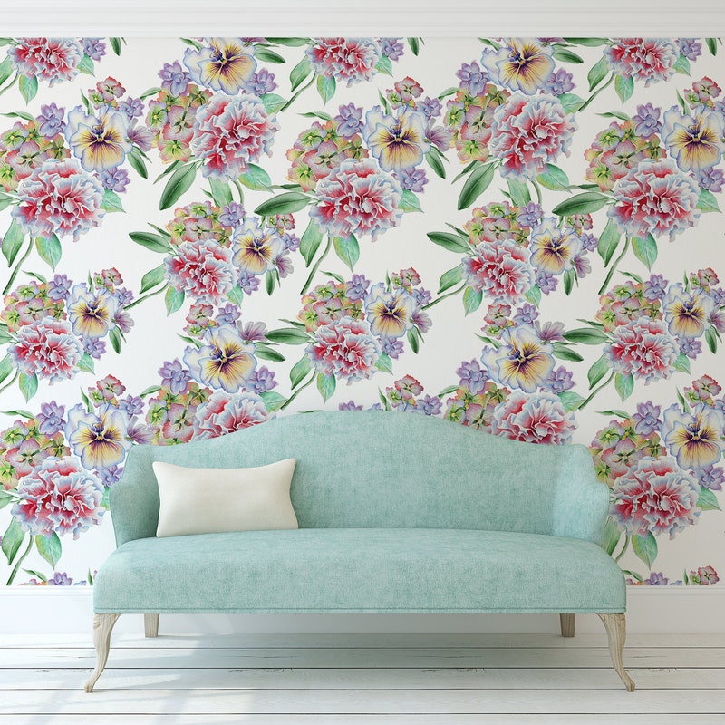 Hydrangea Wallpaper - Etsy