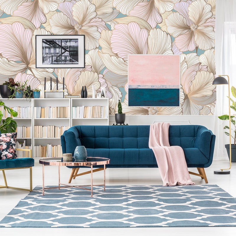 Pastel Floral Wallpaper - Etsy