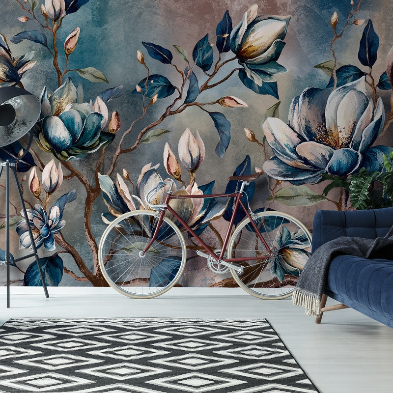Magnolia Mural - Etsy