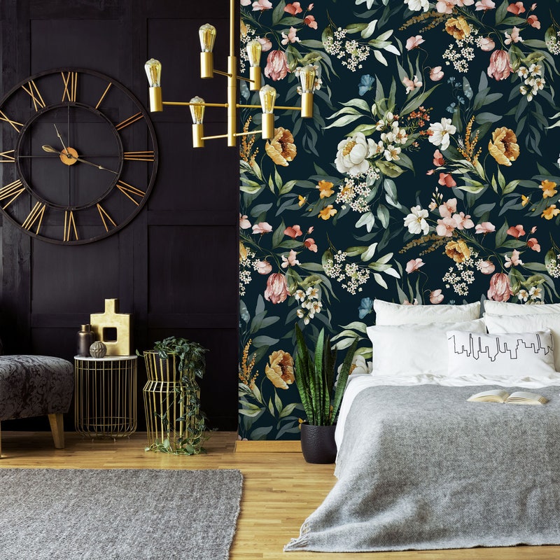 Botanical Wallpaper - Etsy