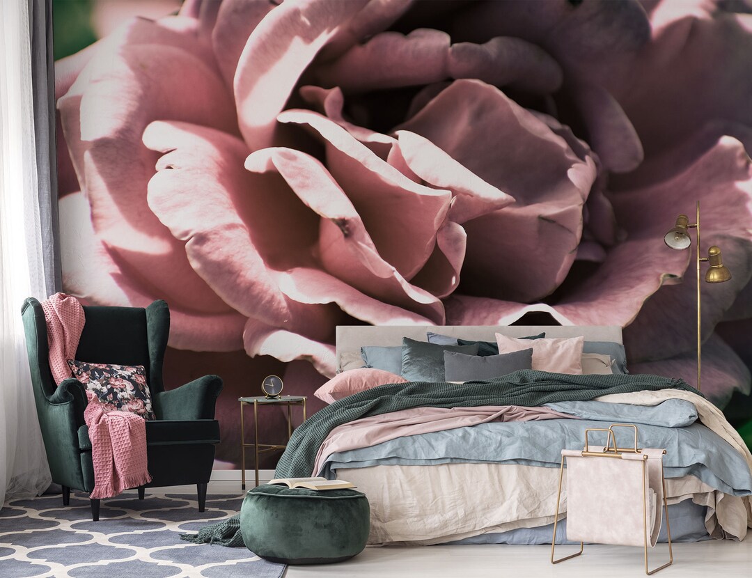 Large Rose Floral Wallpaper, Modern Style Wallpaper, Self Adhesive ...