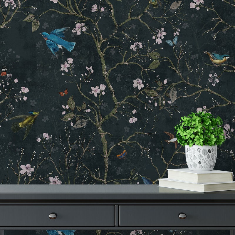 Chinoiserie Wallpaper - Etsy