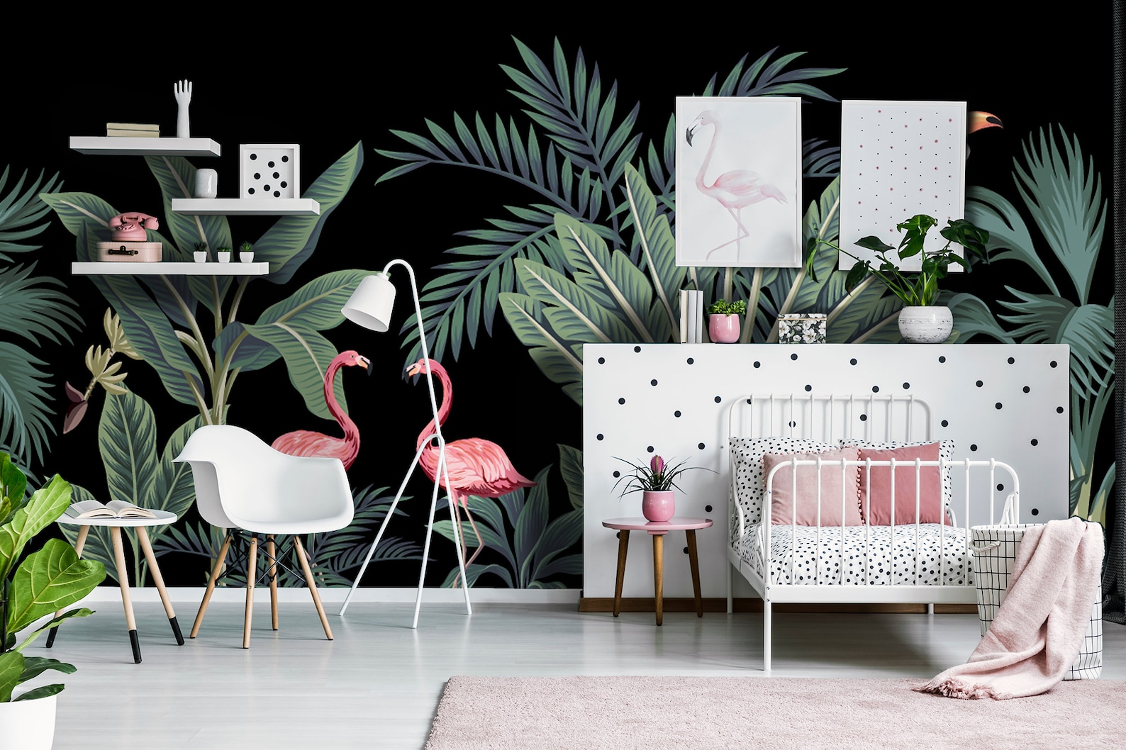 Jungle wallpaper mural removable wallpaper with wild animals | Etsy