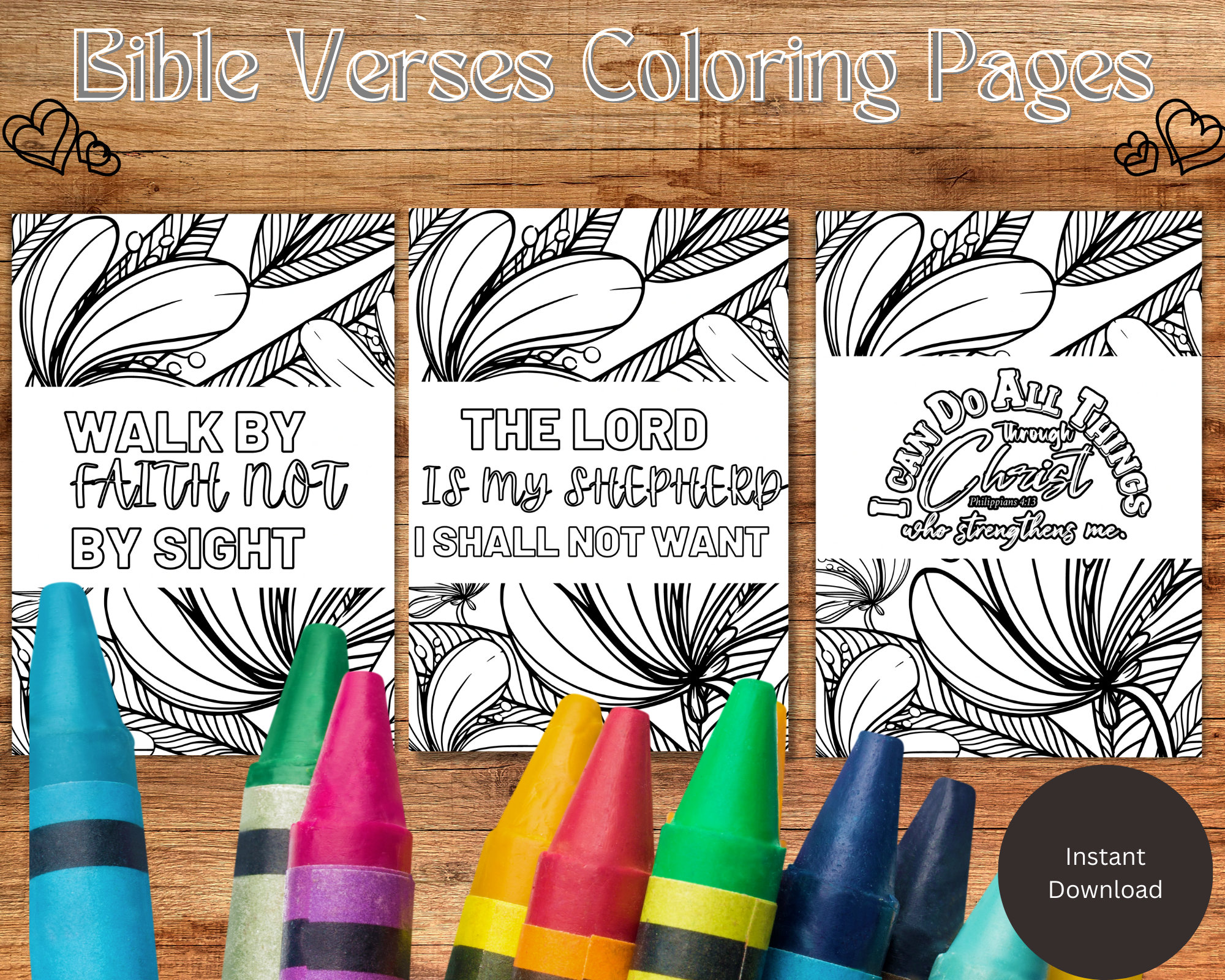 10 Black and White Bible Verses Coloring Pages, Illustrative Coloring ...