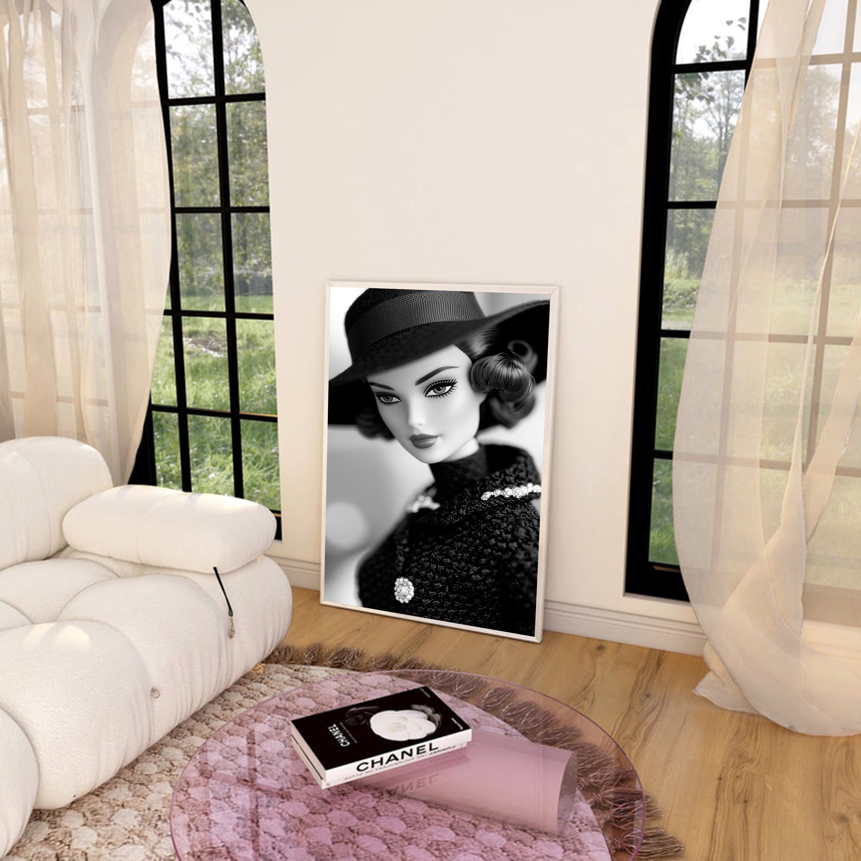 Vintage Barbie Poster Black and White Print Barbie Art Vintage Wall Art ...