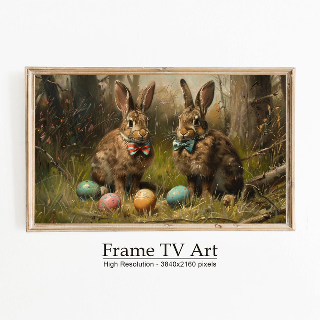 Wilderness TV Art | Rabbits Wildflowers | Rustic Spring Flowers ...