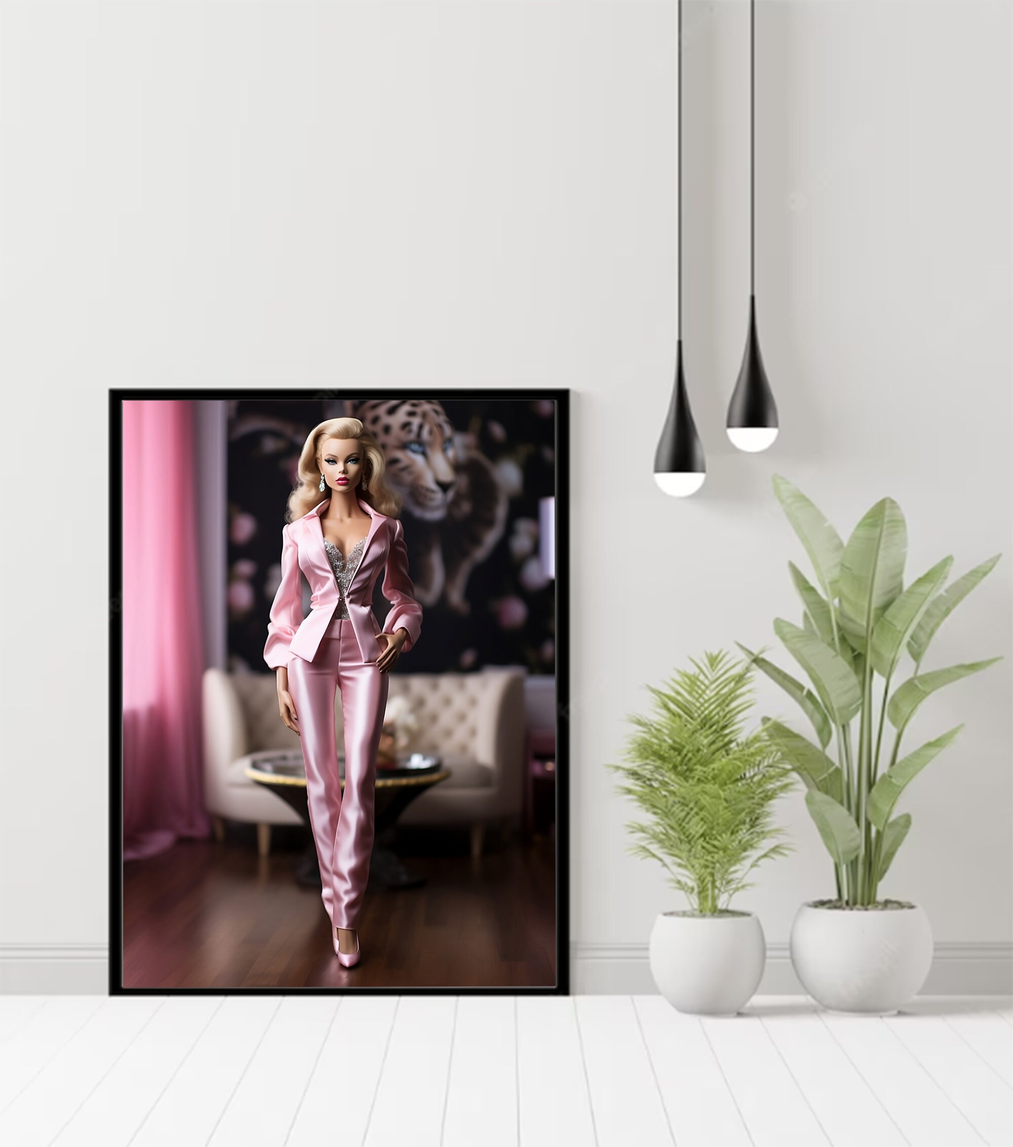 Pink Barbie Art, Doll Poster, Fashion Doll Wall Art, Girly Wall Prints ...