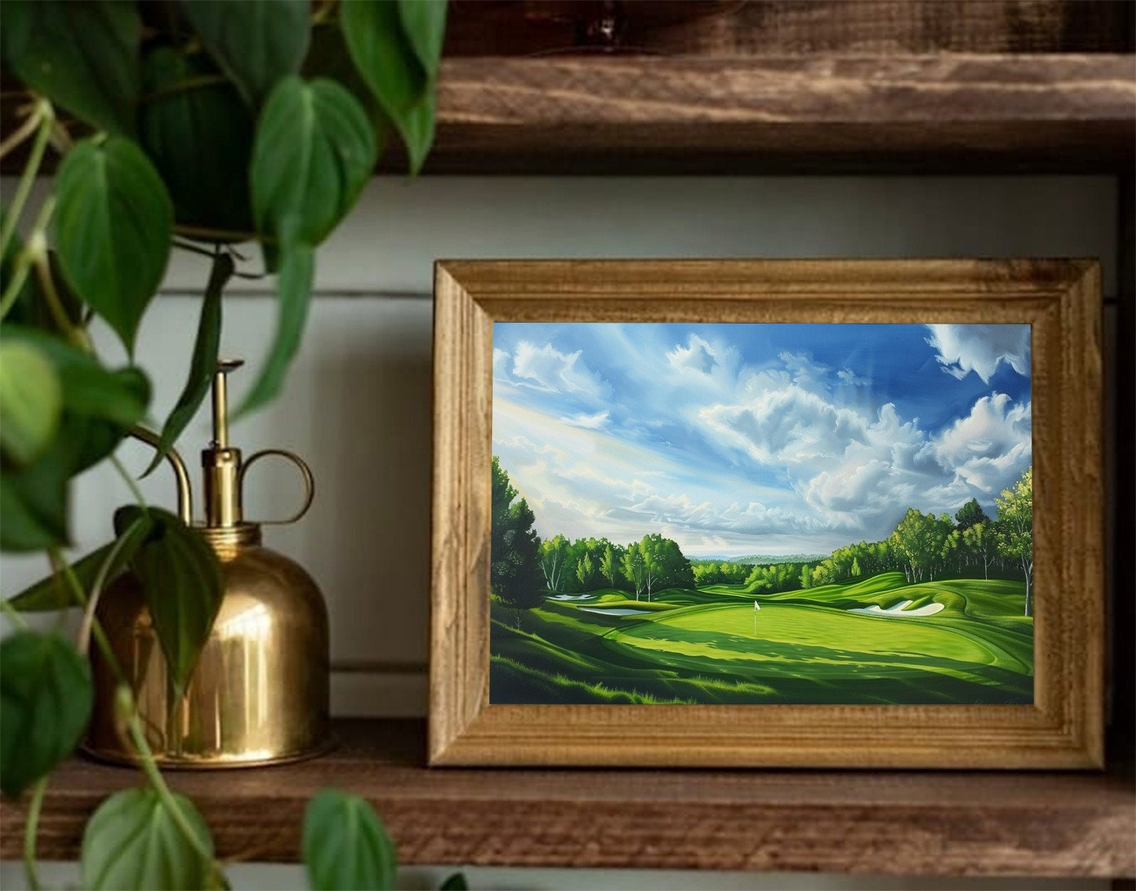 Golf Course Wall Art Fathers Day Gift Golf Lover Painting Golf Club ...