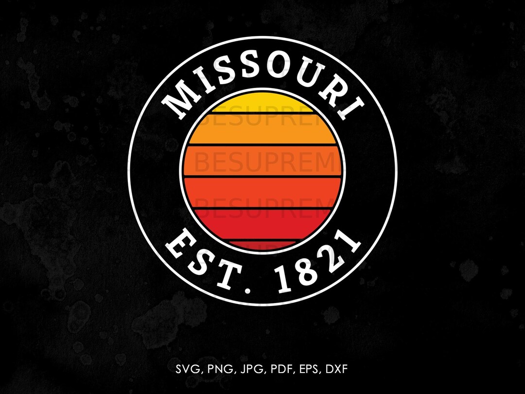 Missouri Svg, Missouri State Svg | Retro Sunset, United States Png, Pdf ...