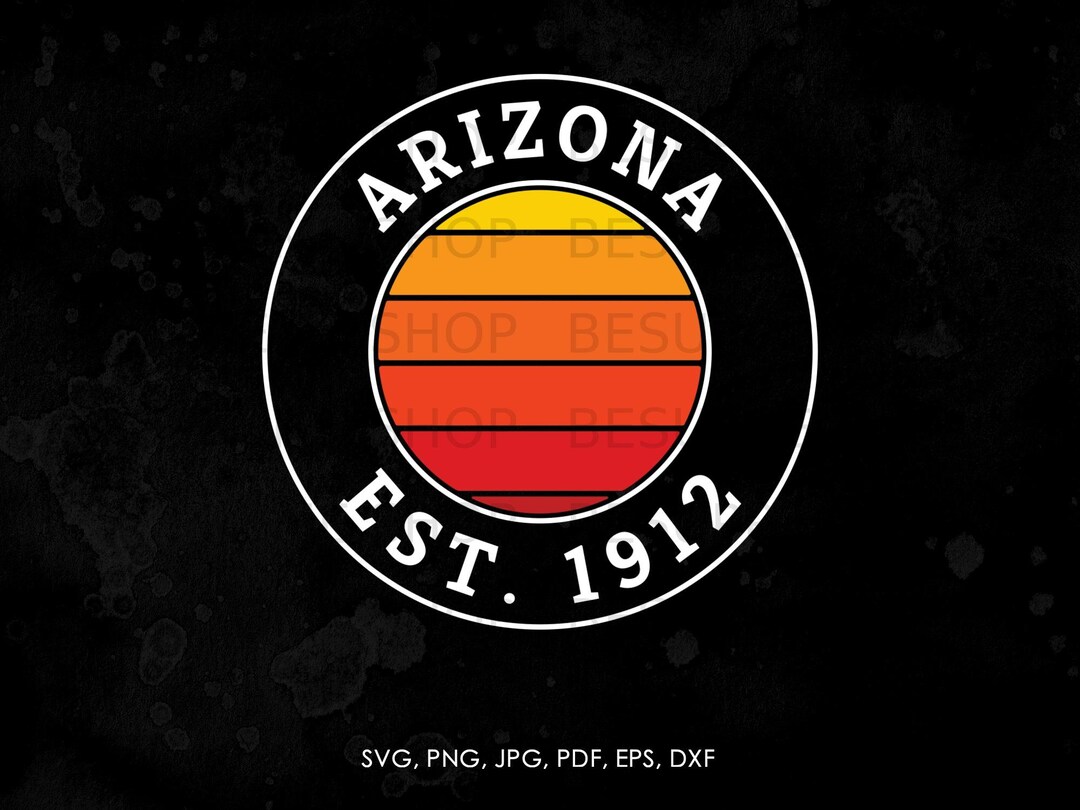 Arizona Svg, Arizona State Svg | Retro Sunset, United States Png, Pdf ...