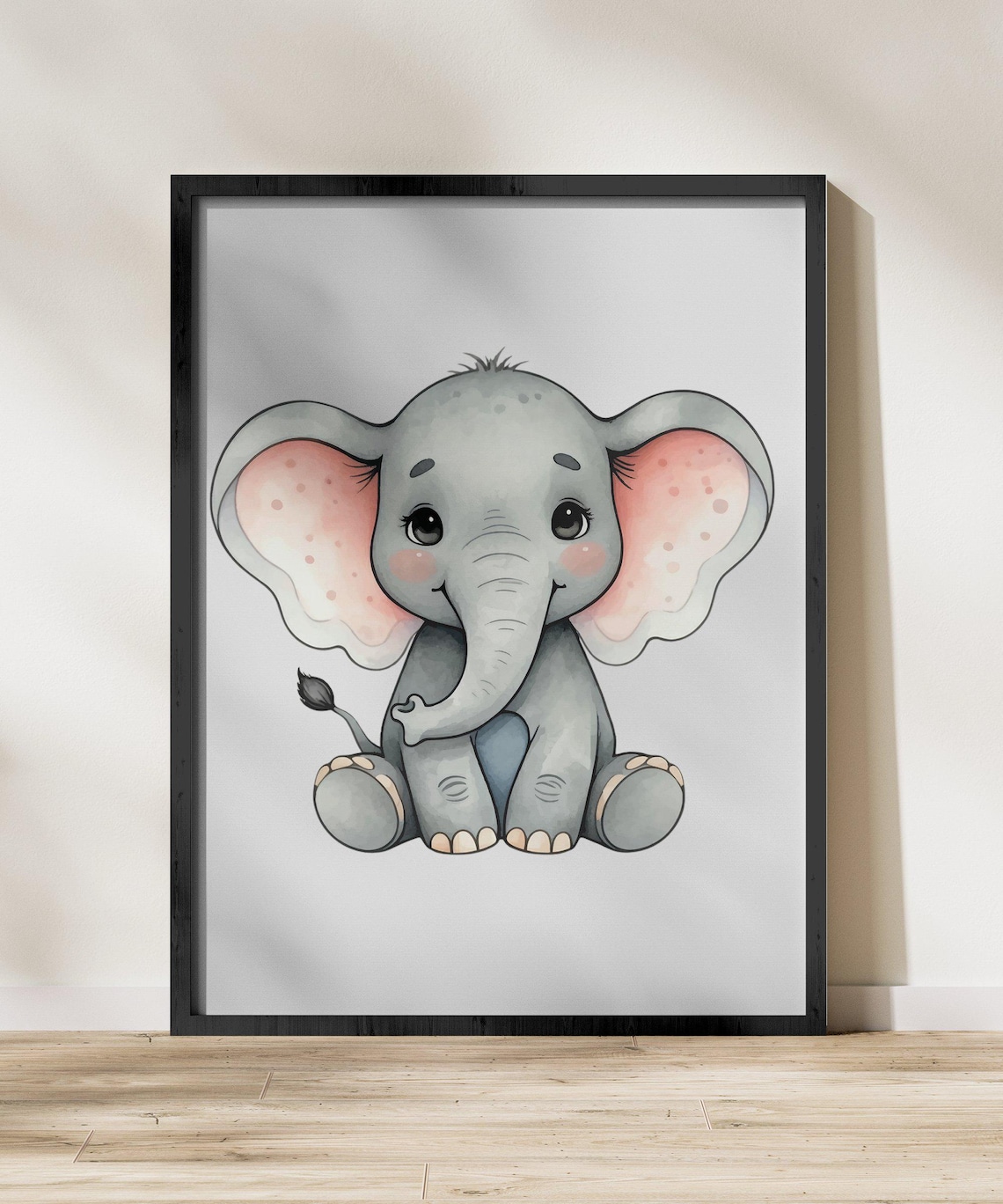 Elephant Animal Clipart, Nursery Art, Animal Clipart, Cute Watercolor ...