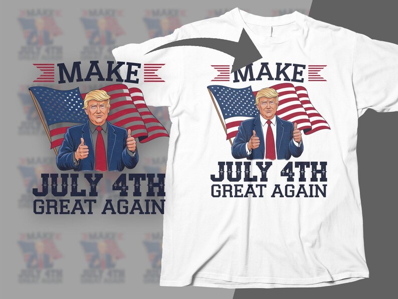 Make July 4th Great Again Clipart PNG Digital Download American Flag ...