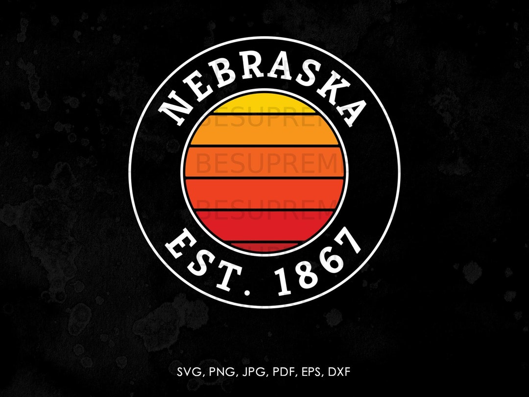 Nebraska Svg, Nebraska State Svg | Retro Sunset, United States Png, Pdf ...