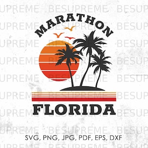 Marathon Florida Svg, Png, Jpg, Pdf, Eps, Dxf | Beach Svg, Vector ...