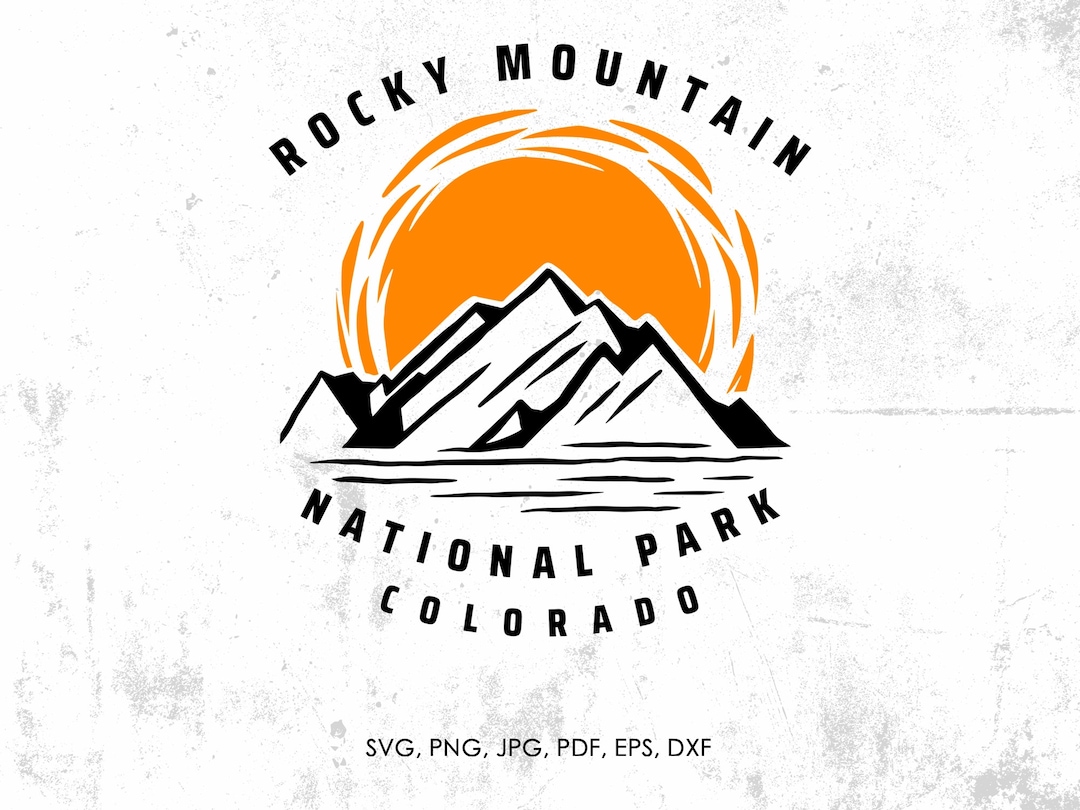 Rocky Mountain National Park Svg, Rocky Mountain Colorado Svg, Png, Dxf ...