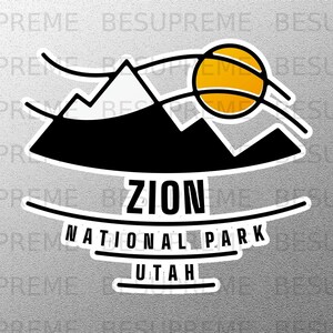 Zion National Park Svg, Zion Utah Svg, Png, Jpg, Pdf, Eps, Dxf | Gift ...
