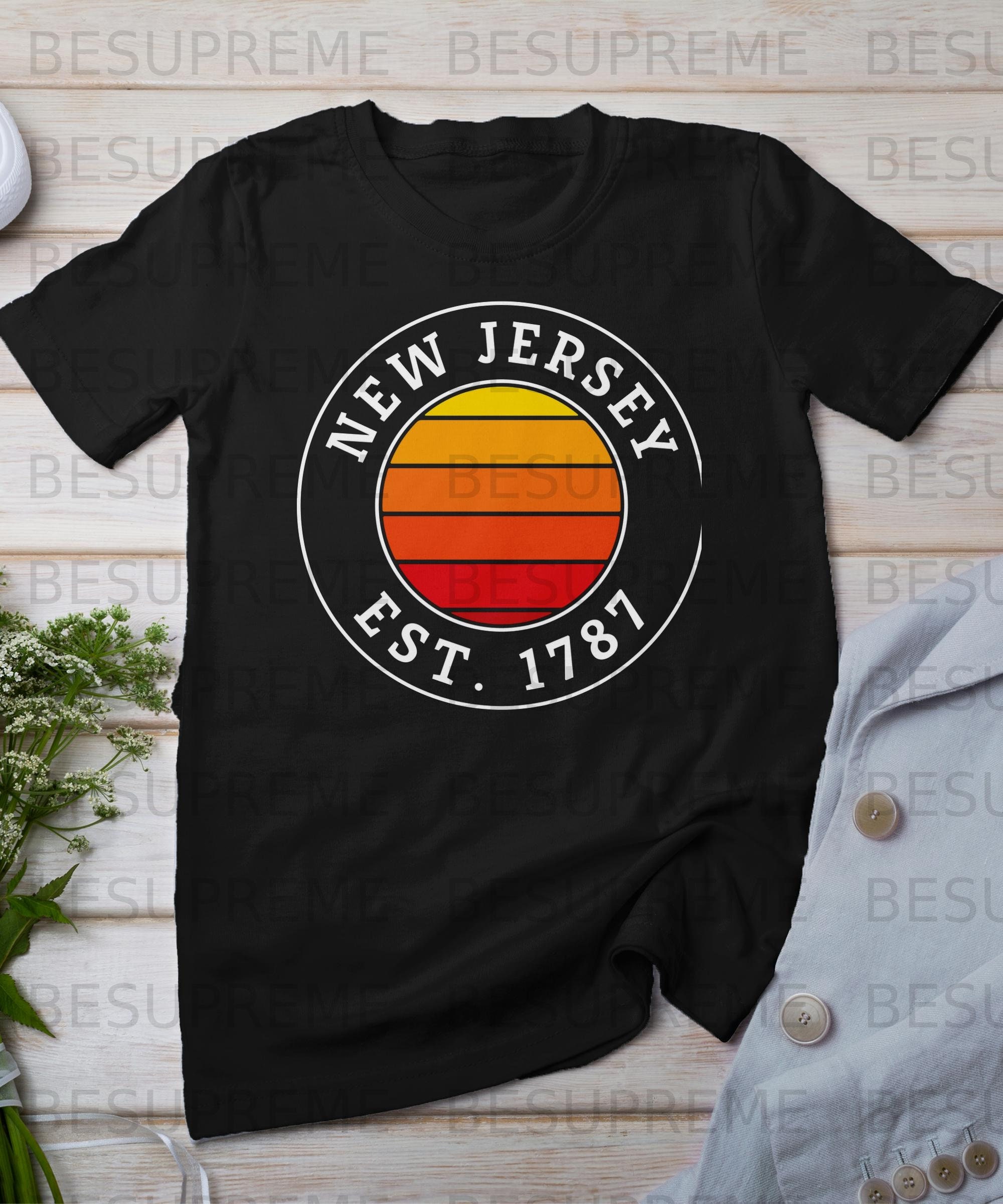 New Jersey Svg, New Jersey State Svg | Retro Sunset, United States Png ...