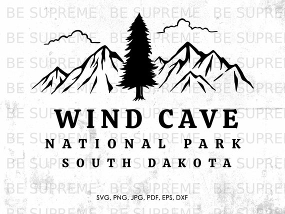 Wind Cave South Dakota Svg National Park Svg Png Jpg Pdf | Etsy