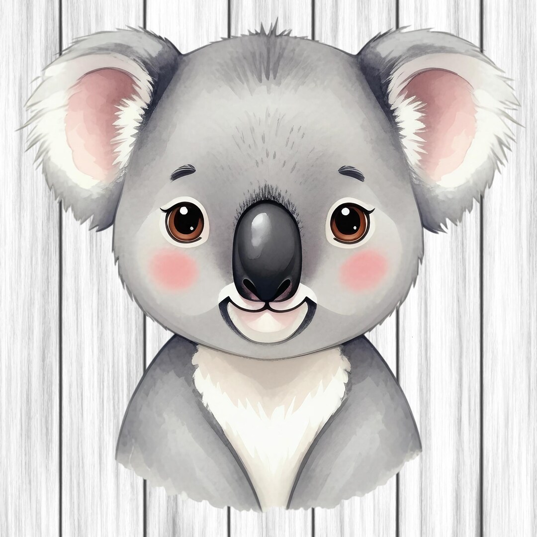 Koala Animal Clipart, Nursery Art, Animal Clipart, Cute Watercolor ...