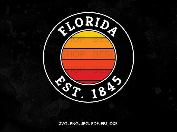Florida Svg Florida State Svg Retro Sunset United States | Etsy