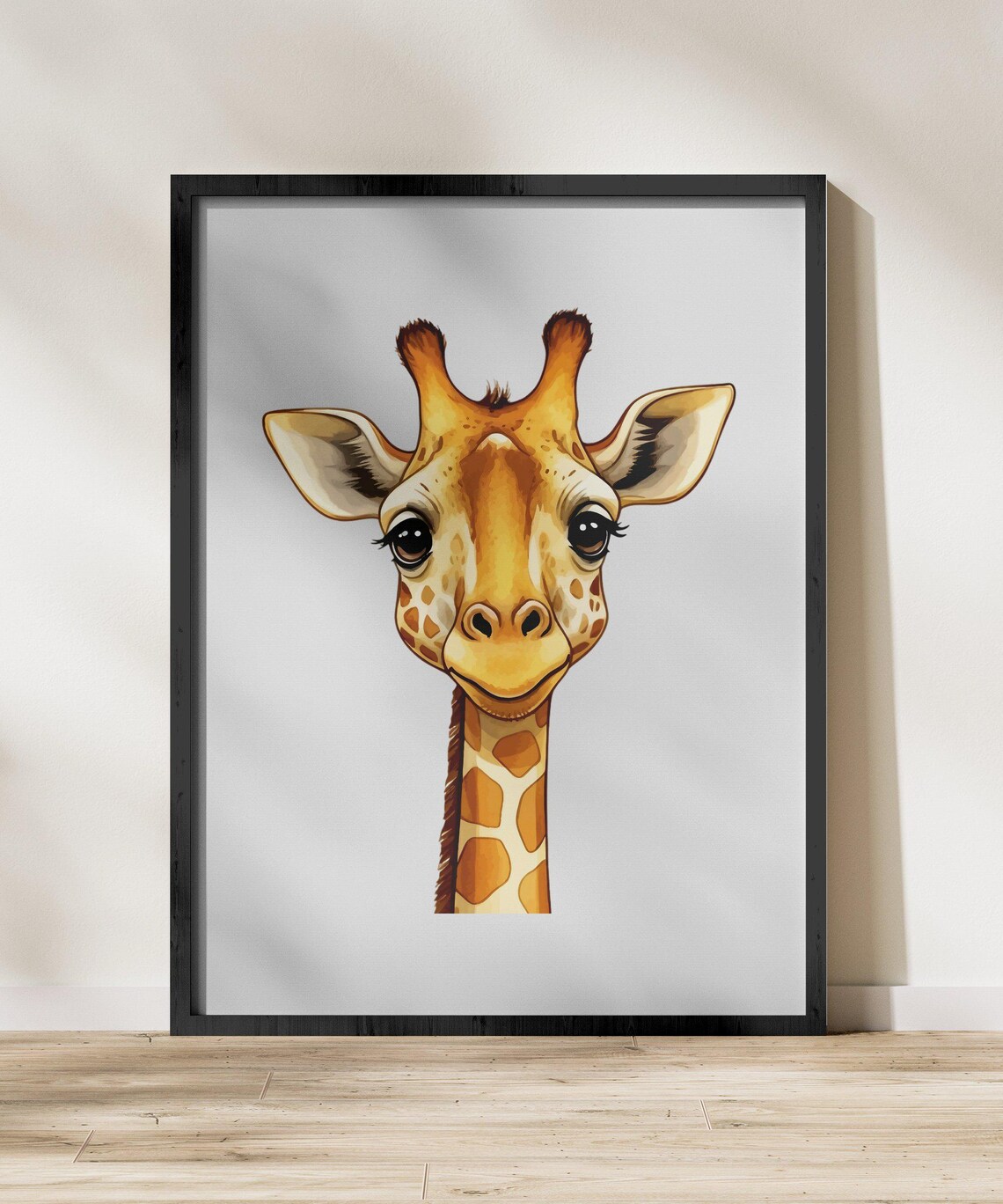 Giraffe Animal Clipart, Nursery Art, Animal Clipart, Cute Watercolor ...