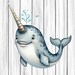Narwhal Animal Clipart, Nursery Art, Animal Clipart, Cute Watercolor ...