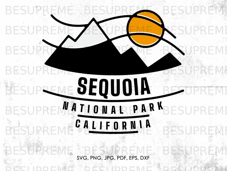 Sequoia National Park Svg, Sequoia California Svg, Png, Jpg, Pdf, Eps ...