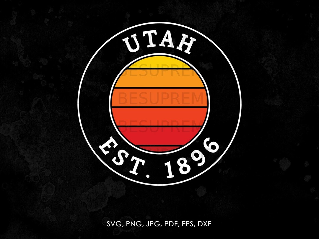 Utah Svg, Utah State Svg | Retro Sunset, United States Png, Pdf, Eps ...