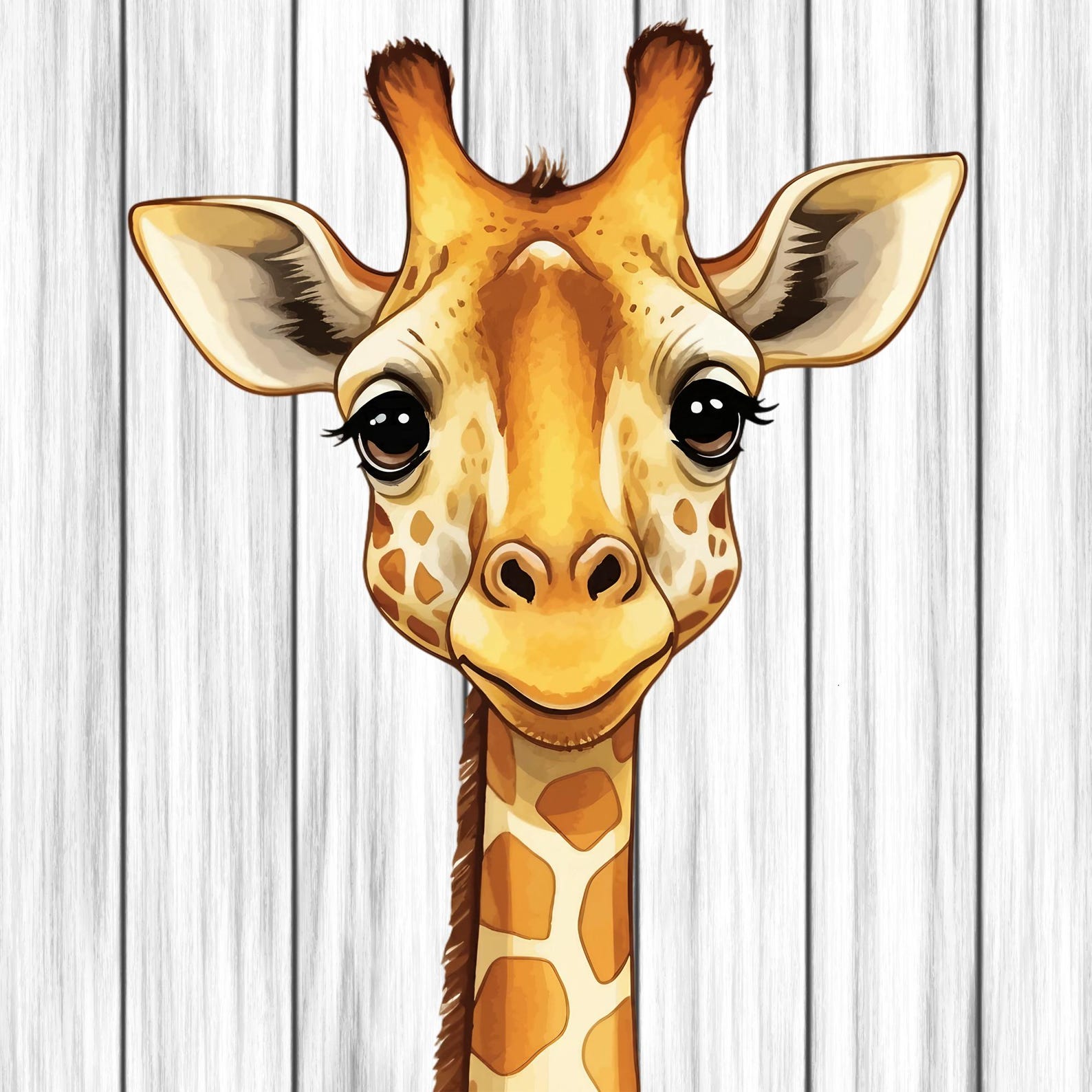 Giraffe Animal Clipart, Nursery Art, Animal Clipart, Cute Watercolor ...
