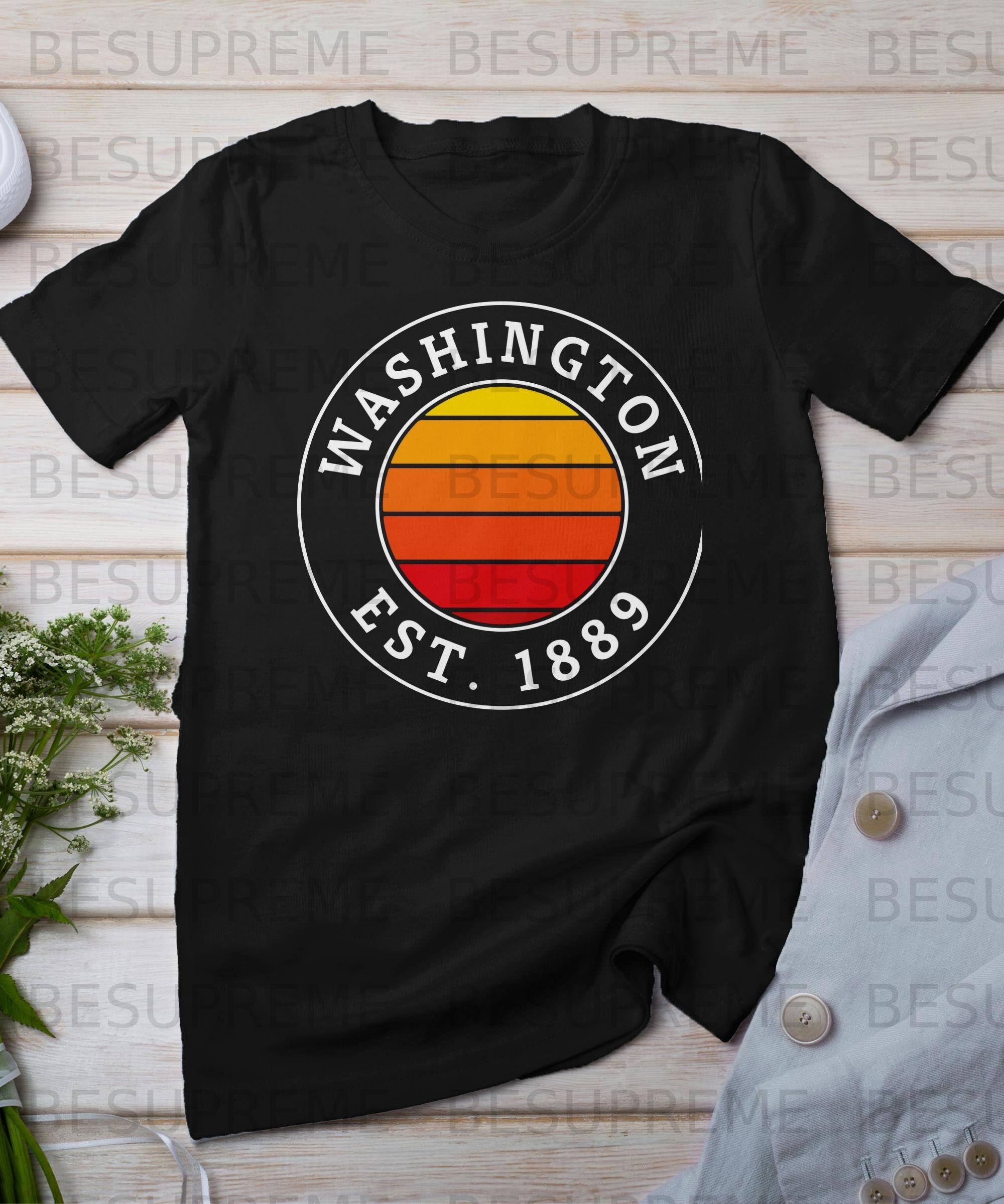 Washington Svg, Washington State Svg | Retro Sunset, United States Png ...