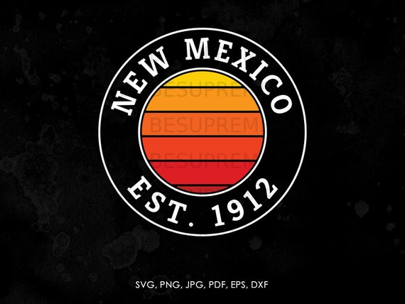 New Mexico Svg New Mexico State Svg Retro Sunset United | Etsy
