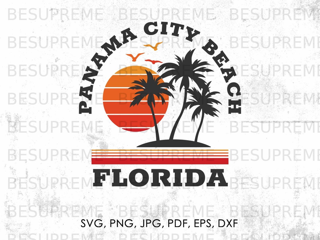 Panama City Beach Florida Svg, Png, Jpg, Pdf, Eps, Dxf | Beach Svg ...