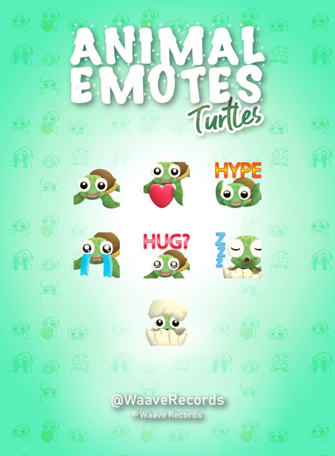 Animal Emotes - Twitch Emotes - Turtles - Etsy