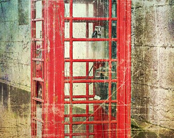 Old Phone Booth,red Phone Booth,unique Art,selective Color Photography ...