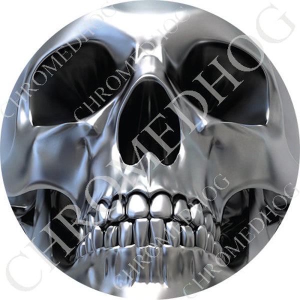 Chrome Skull - Etsy