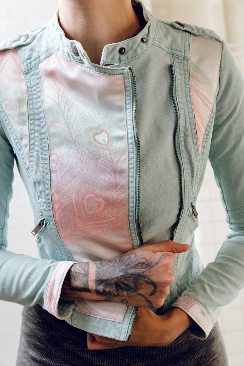 Unique Custom Made Barbie-obi-jacket -> Mint Coloured With Pink, Purple ...