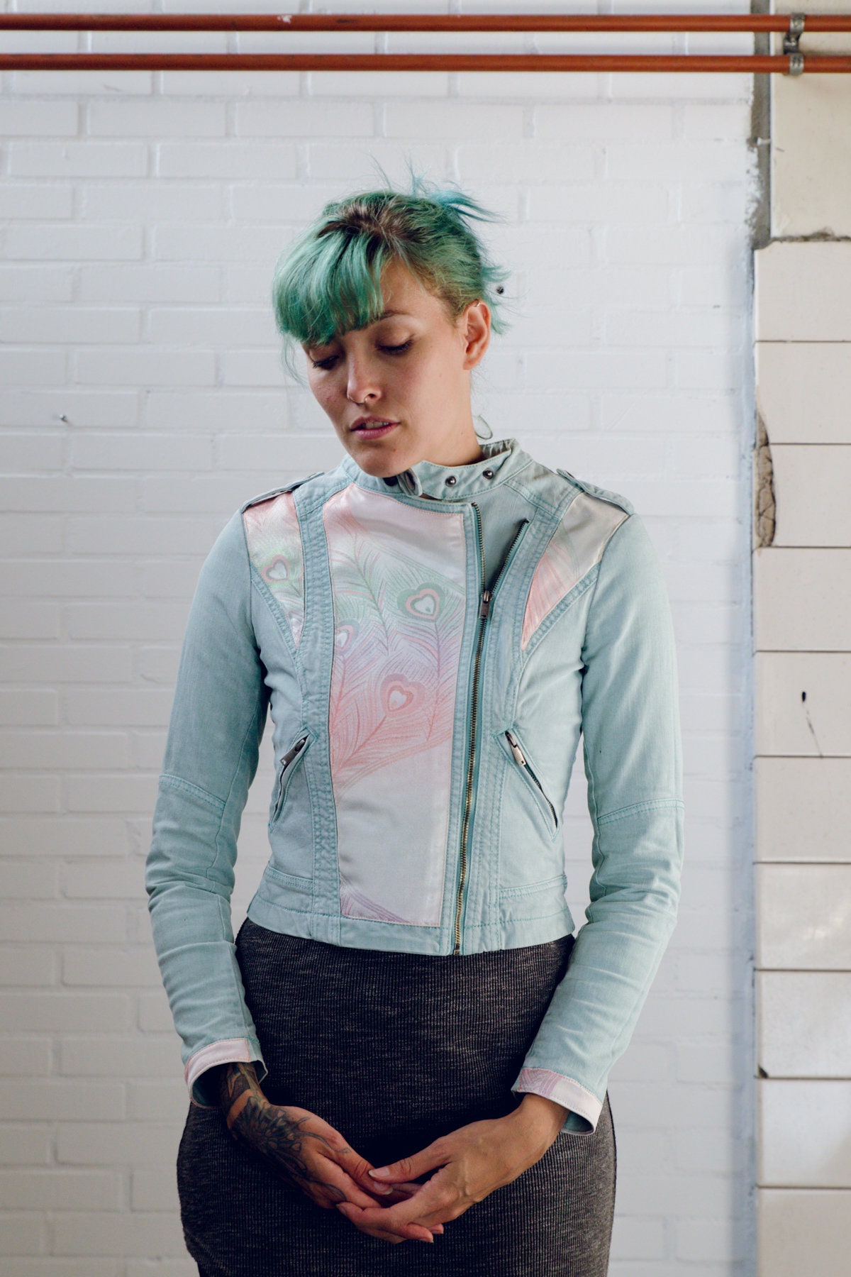 Unique Custom Made Barbie-obi-jacket -> Mint Coloured With Pink, Purple ...