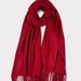 Hand Knit Ruby Red Wool Scarf: Extra Long Winter Loop Shawl - Etsy