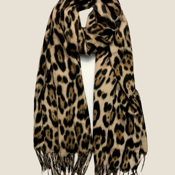 Leopard Print Scarf - Etsy