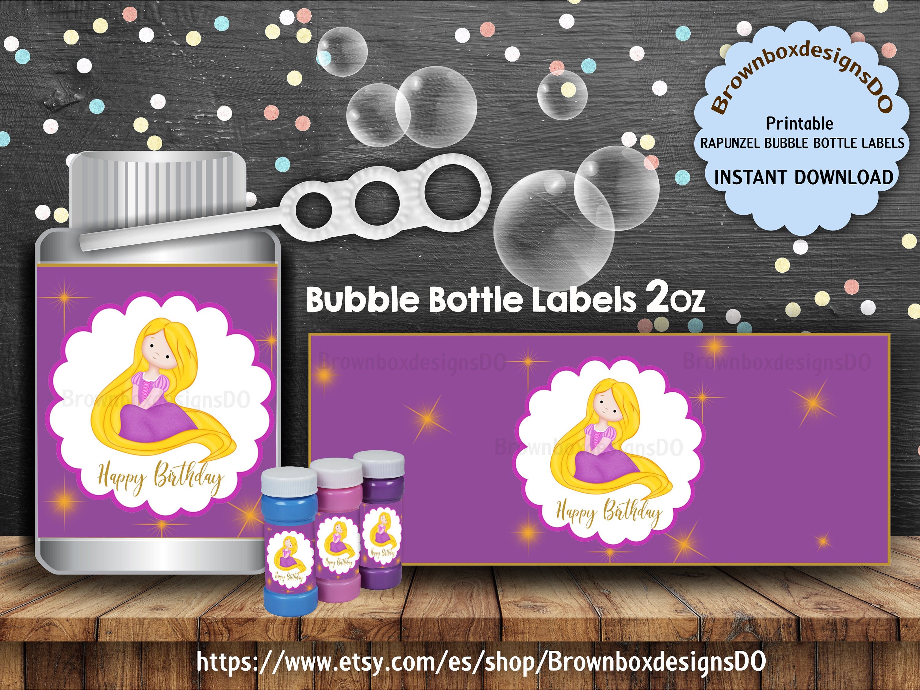 INSTANT DOWNLOAD Rapunzel Bubble Bottles Labels Tangled - Etsy Australia