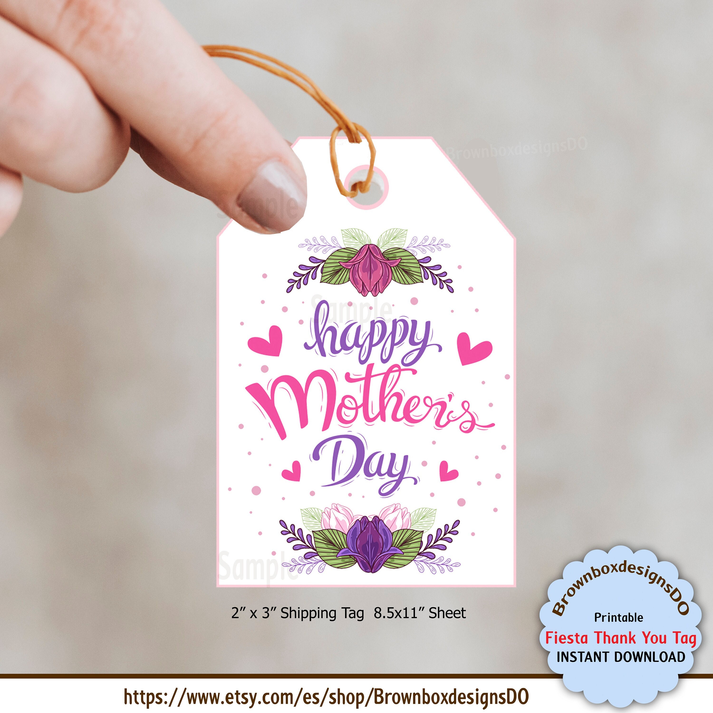 Instant Download, Happy Mothers Day, Favor Tags, Mothers Day Tags ...