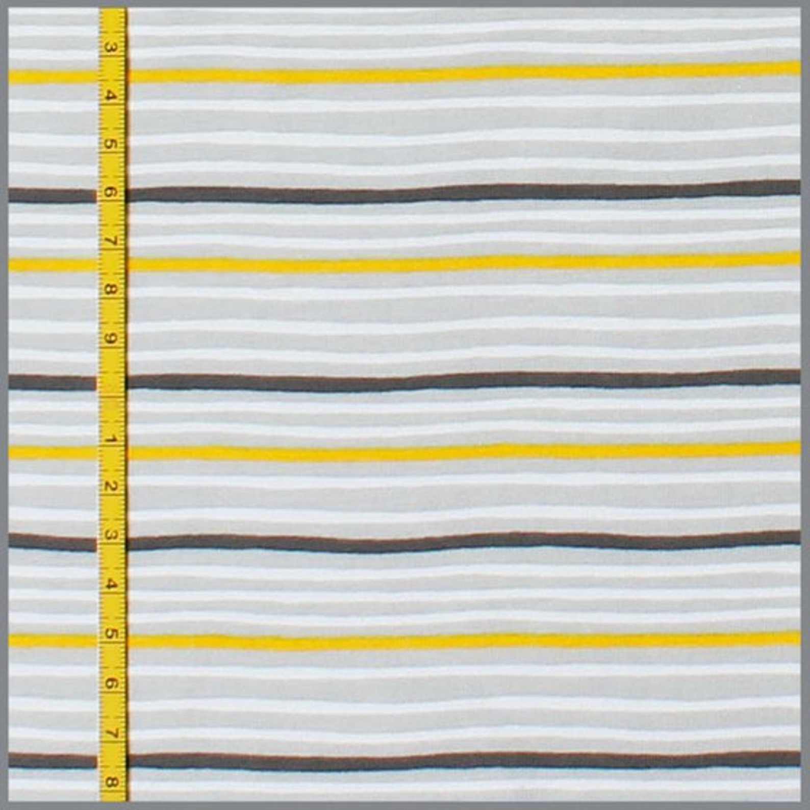 Cotton Jersey Narrow Stripes Light Grey/yellow / - Etsy