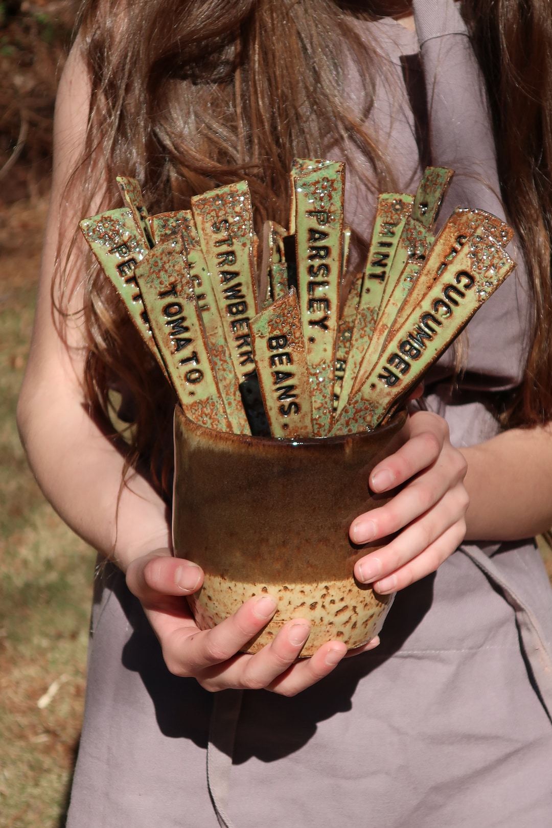 Garden Markers, Herb Stakes, Fruit & Vegetable Labels - Handmade ...