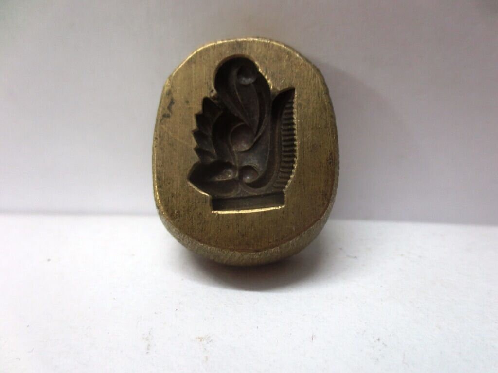India Vintage Bronze Jewelry Dye Mold / Mould Hand Engraved Impression ...