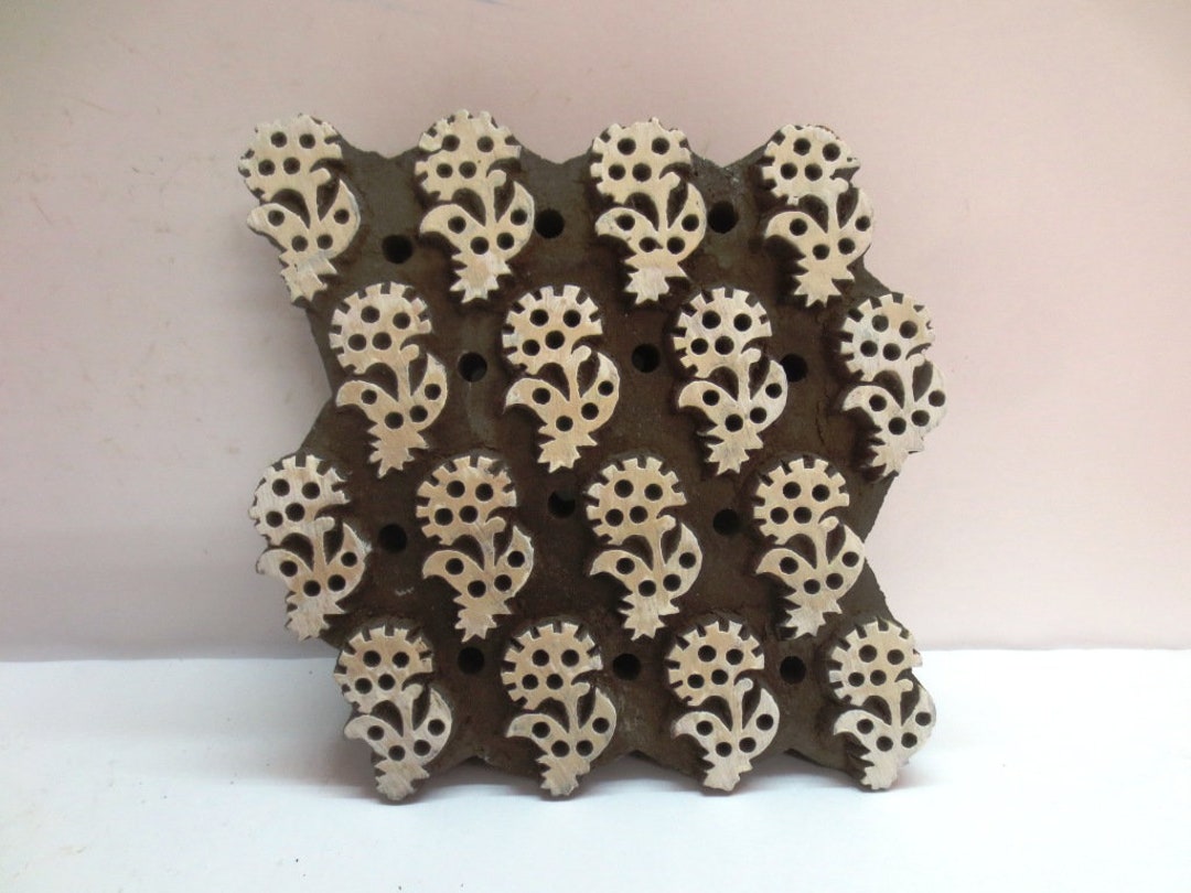 Vintage Buti Print Wooden Hand Carved Textile Printing on Fabric Block ...